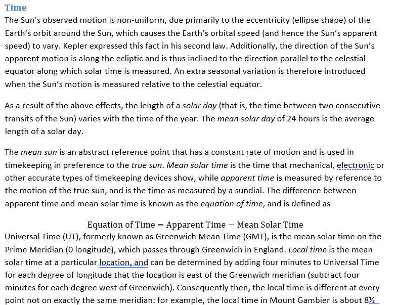 Solved Equation of Time Plot a graph of the equation of | Chegg.com