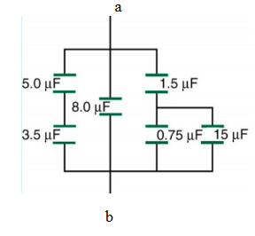 Solved Find the total capacitance between a and b for the | Chegg.com