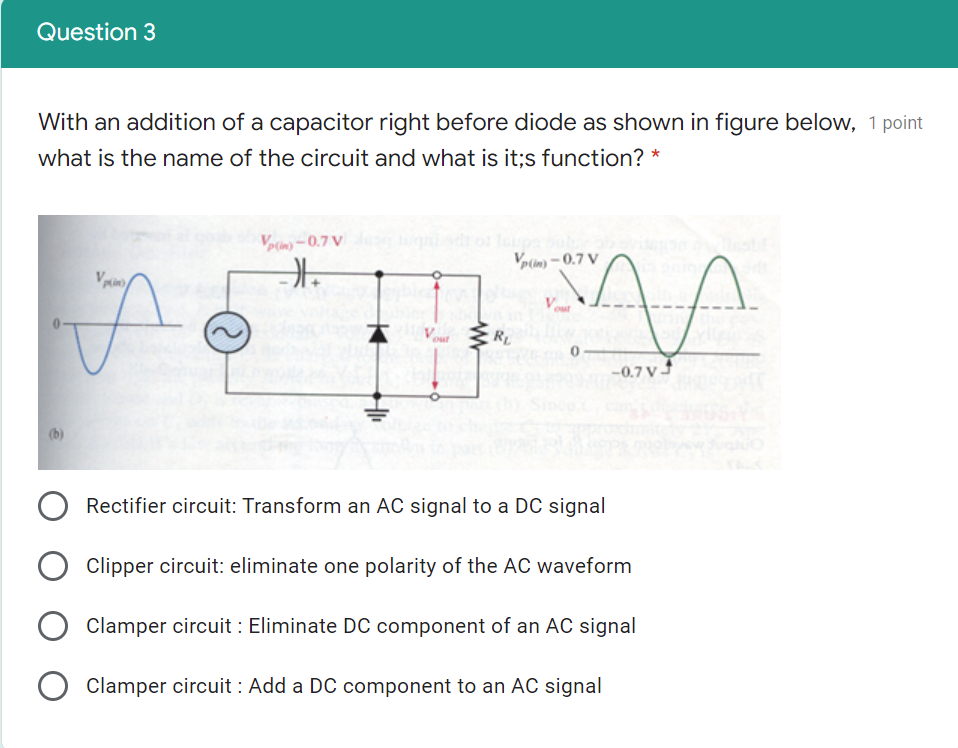 Solved Question 3 With an addition of a capacitor right | Chegg.com