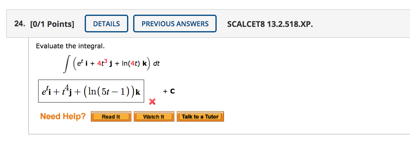 Solved 24. [0/1 Points] DETAILS PREVIOUS ANSWERS SCALCET8 | Chegg.com