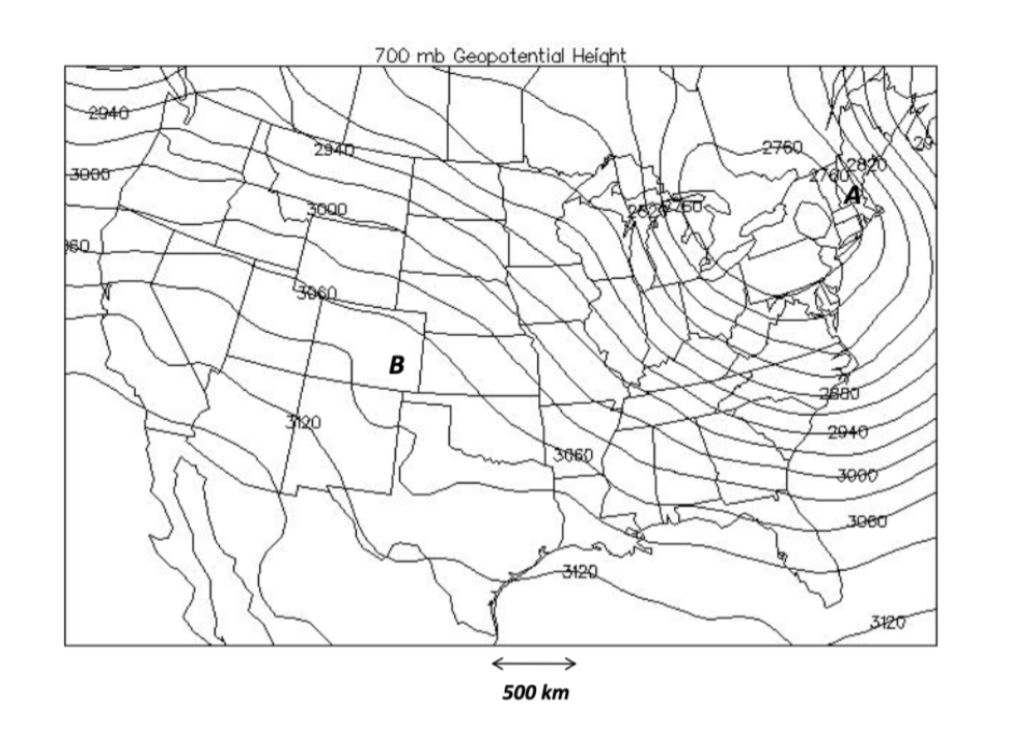 Given the following 2 maps of heights (at 300 mb and | Chegg.com