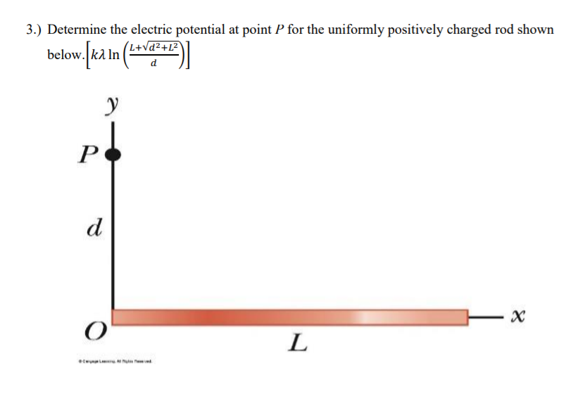 Solved 3.) Determine the electric potential at point P for | Chegg.com