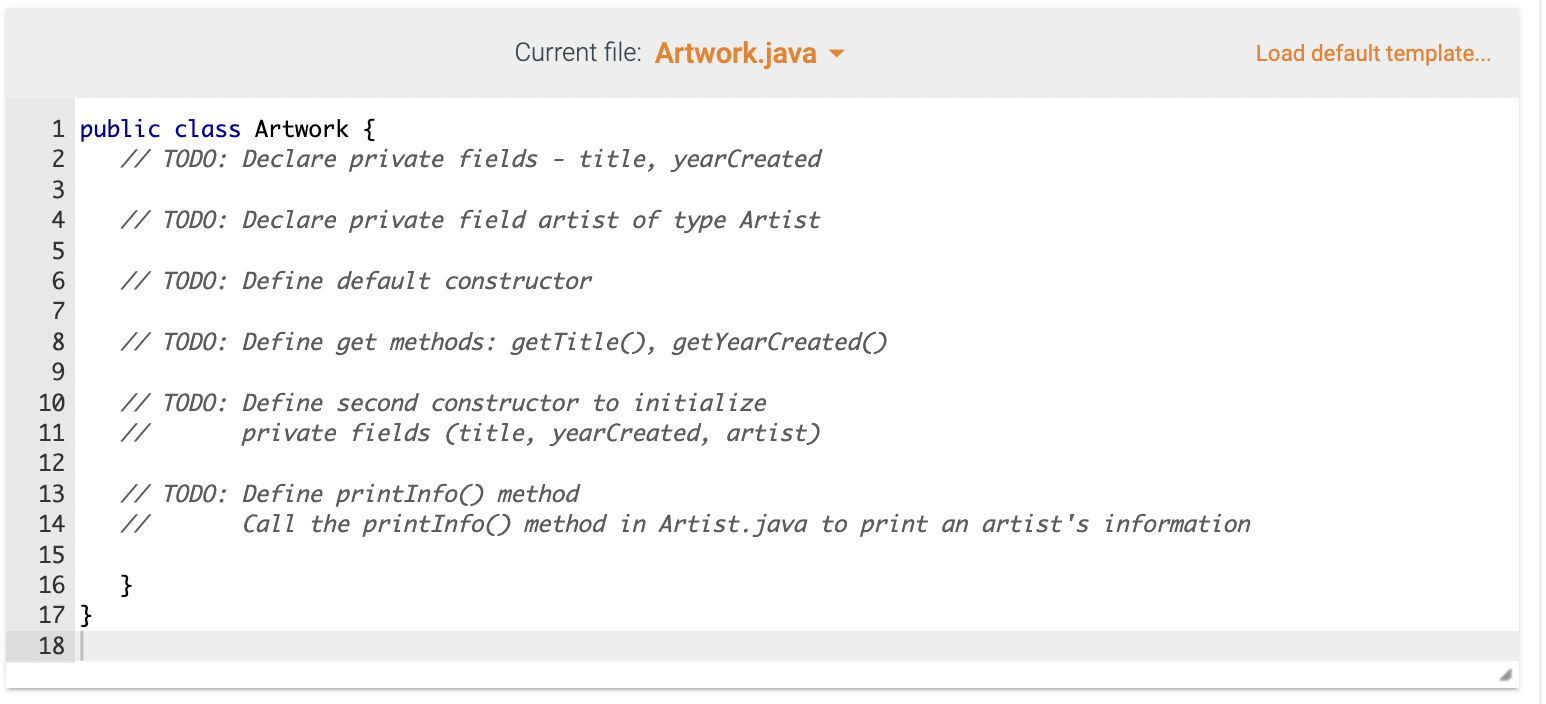 Solved Given main0, define the Artist class (in file | Chegg.com