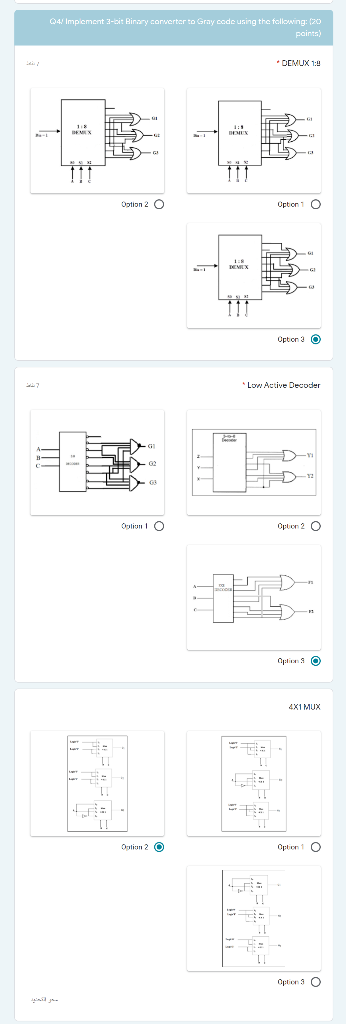 Solved 04: Implement 3-bit Binary converter to Gray code | Chegg.com