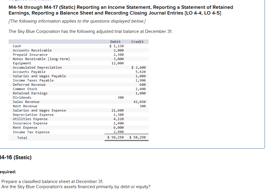 Solved M4-14 through M4-17 (Static) Reporting an Income | Chegg.com