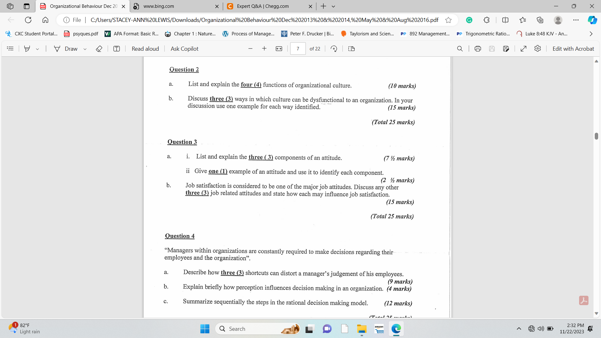 Solved a. List and explain the four (4) functions of | Chegg.com