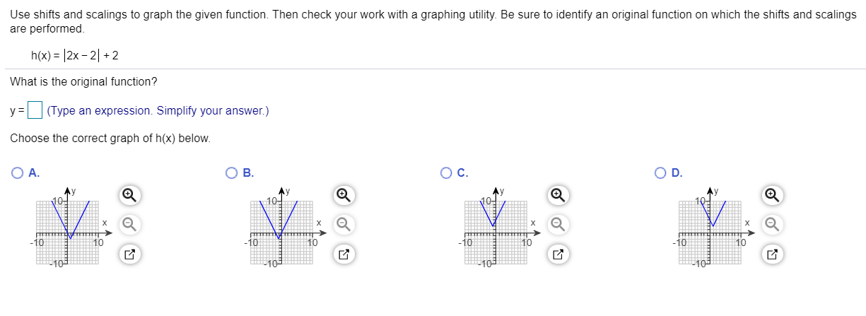 Solved Use shifts and scalings to graph the given function. | Chegg.com