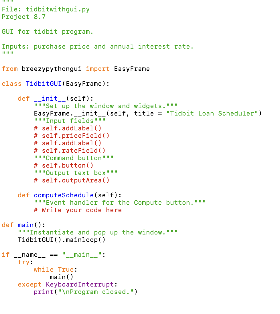 Please write the Python code and the correct | Chegg.com