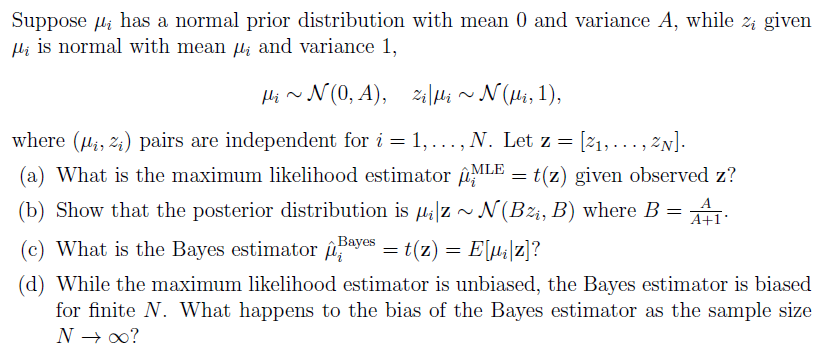 Solved Suppose ?? has a normal prior distribution with mean | Chegg.com