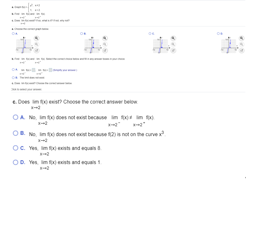 Solved x3x#2 a. Graph f(x) 1 x-2 b. Find lim fx) and lim | Chegg.com