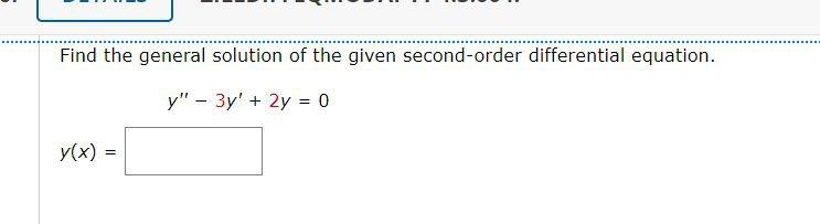Solved Find the general solution of the given second-order | Chegg.com
