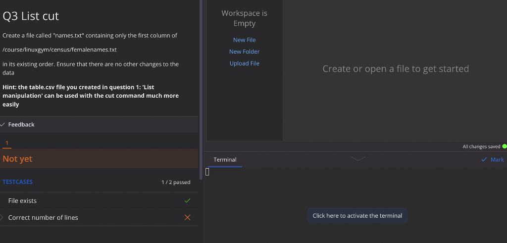 Solved Q3 List cut Create a file called "names.txt" | Chegg.com