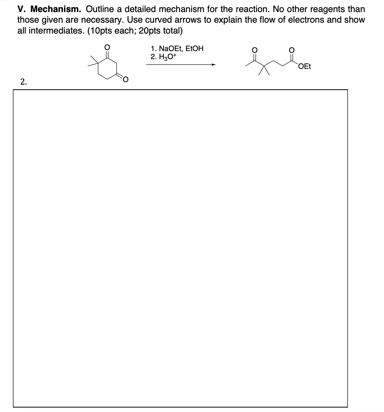Solved V. Mechanism. Outline a detailed mechanism for the | Chegg.com