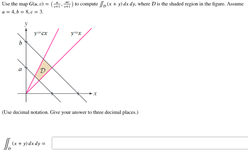 Solved Use the map G(u,v)=(v+1u,v+1uv) to compute | Chegg.com