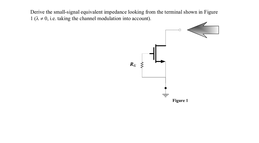 Solved Derive the small-signal equivalent impedance looking | Chegg.com