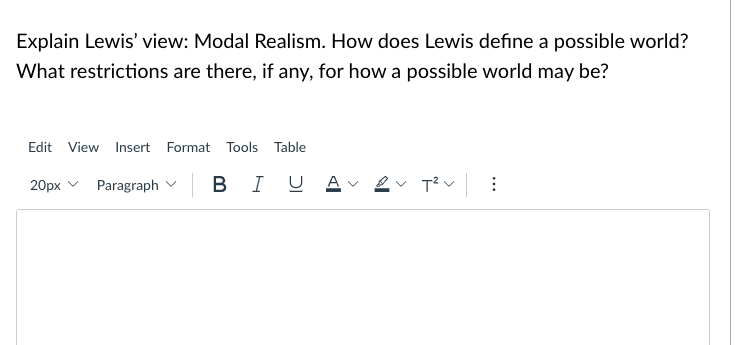 Solved Explain Lewis' view: Modal Realism. How does Lewis | Chegg.com