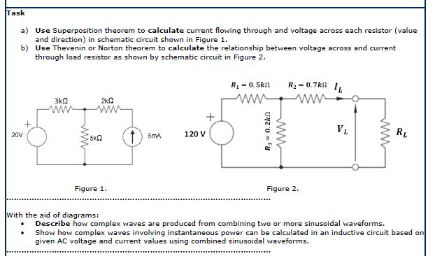 Solved a) Use Superposition theorem to calculate current | Chegg.com