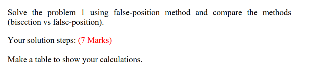 Solved Numerical Methods Engineering Solve The Problem 1 