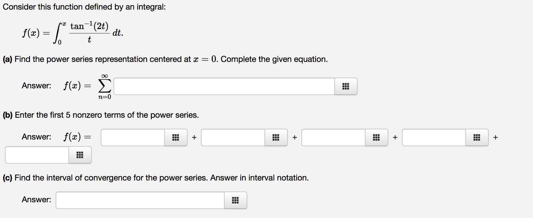 Solved Consider this function defined by an integral: 2 | Chegg.com