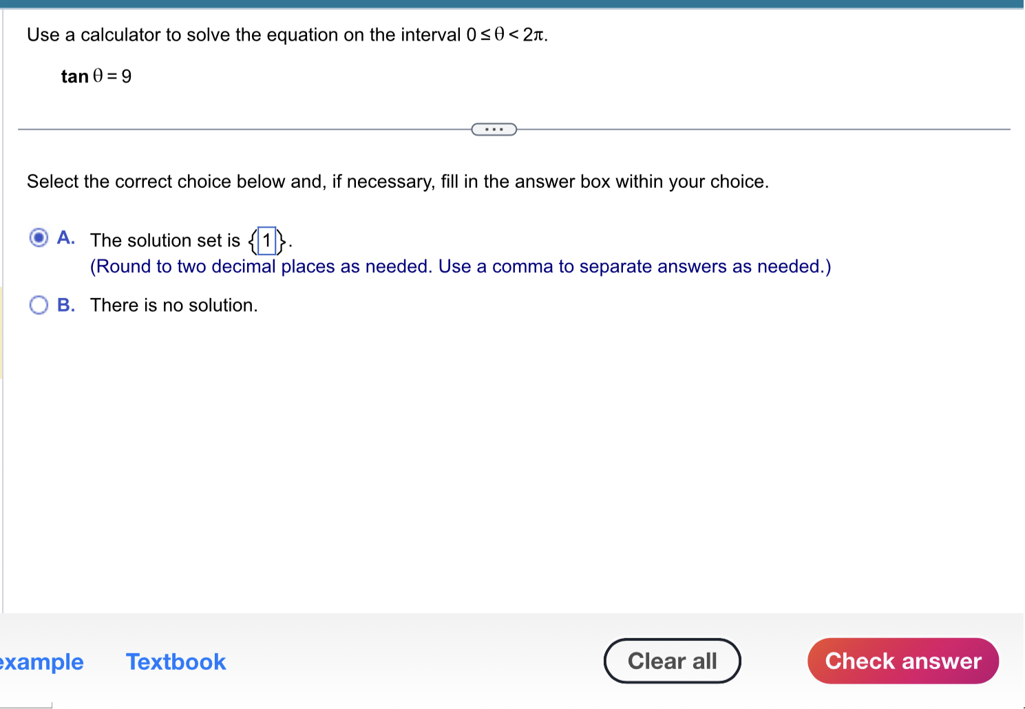 Solved Use a calculator to solve the equation on the | Chegg.com