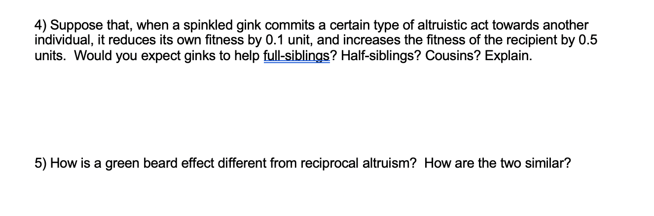 Solved 4) Suppose that, when a spinkled gink commits a | Chegg.com