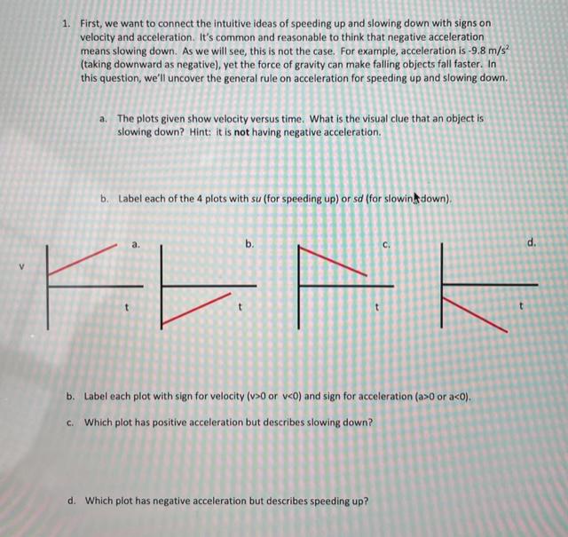 Solved 1. First, we want to connect the intuitive ideas of | Chegg.com