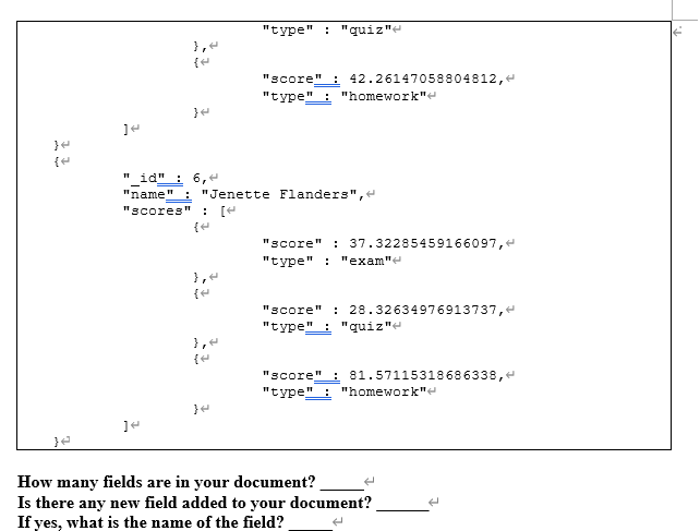 Solved Please use mongo db to answer the following question | Chegg.com
