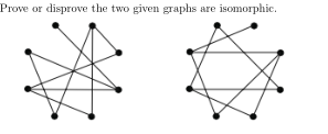 Solved Prove or disprove the two given graphs are | Chegg.com