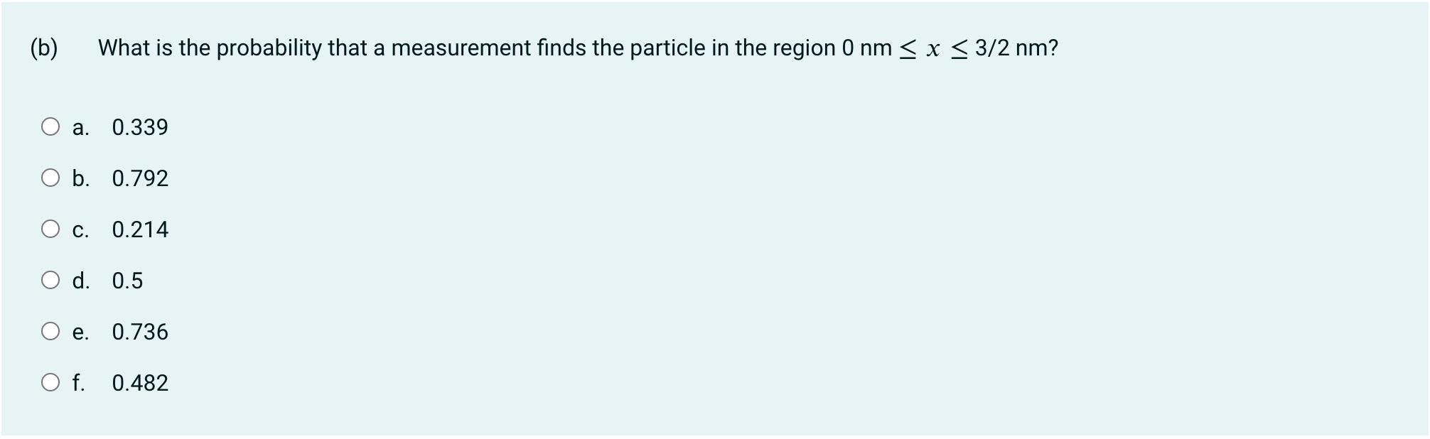 Solved The Wavefunction Of A Particle In The Region −∞