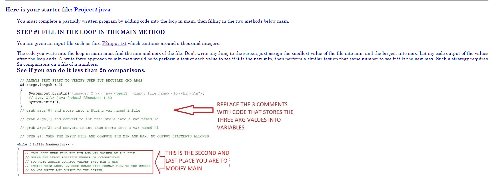 Solved // Project2.java import java.io.*; // | Chegg.com