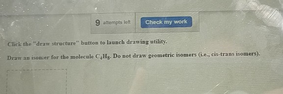 Solved 9 attempts left Check my work Click the "draw | Chegg.com