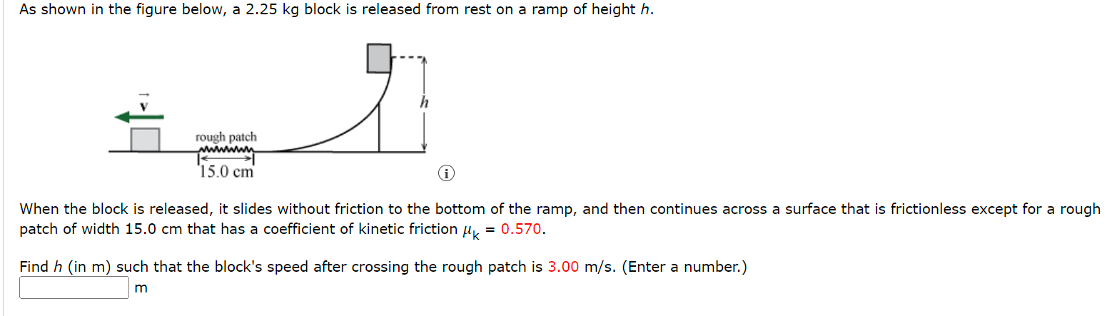 Solved When the block is released, it slides without | Chegg.com