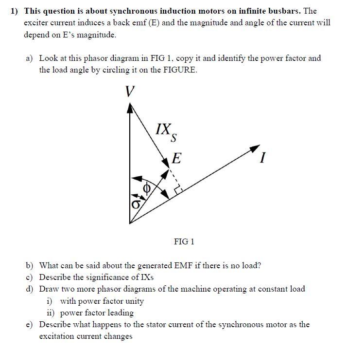 Solved 1) This question is about synchronous induction | Chegg.com