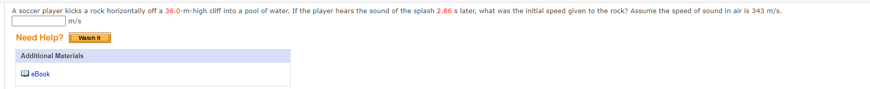 Solved A soccer player kicks a rock horizontally off a | Chegg.com