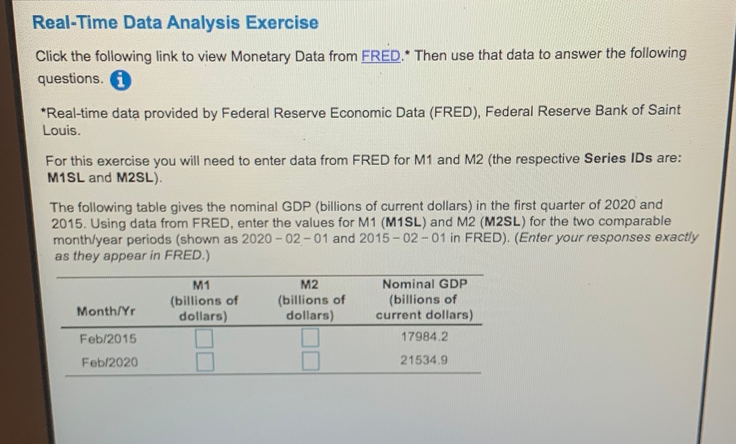 Real-Time Data Analysis Exercise Click the following | Chegg.com