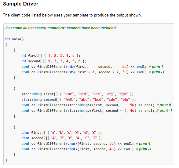 Solved Define a family of functions (a templated function) | Chegg.com