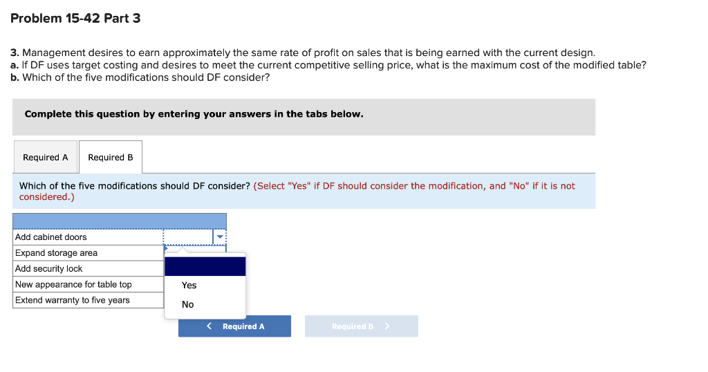 Solved Required information Problem 15-42 Target Costing; | Chegg.com