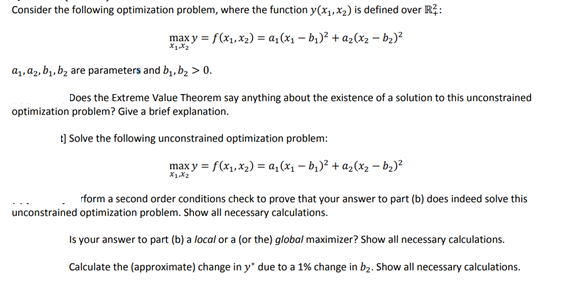 Solved Consider the following optimization problem, where | Chegg.com