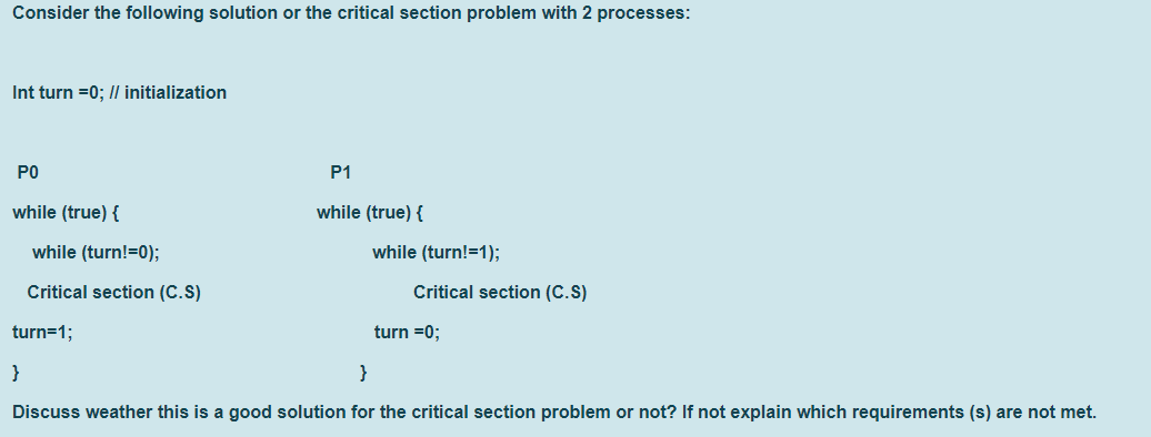 Solved Consider the following solution or the critical | Chegg.com