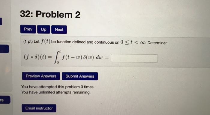 Solved Let f(t) be function defined and continuous on 0 | Chegg.com