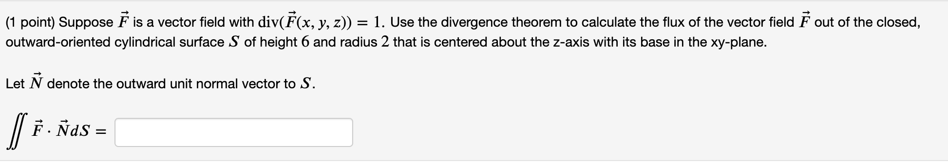 Solved (1 point) Suppose F is a vector field with | Chegg.com