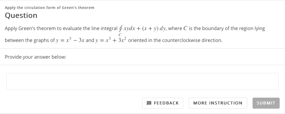 Solved Apply the circulation form of Green's theorem | Chegg.com