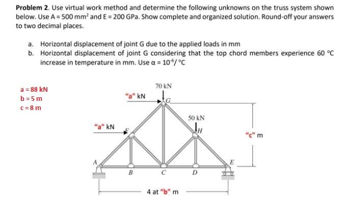 Solved Problem 2. Use virtual work method and determine the | Chegg.com