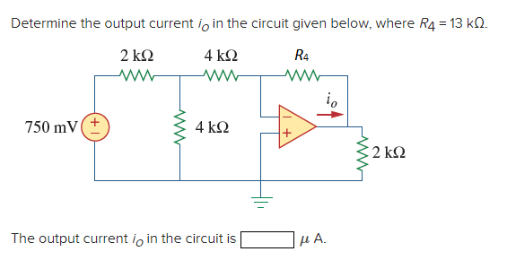 Solved Determine the output current iO in the circuit given | Chegg.com