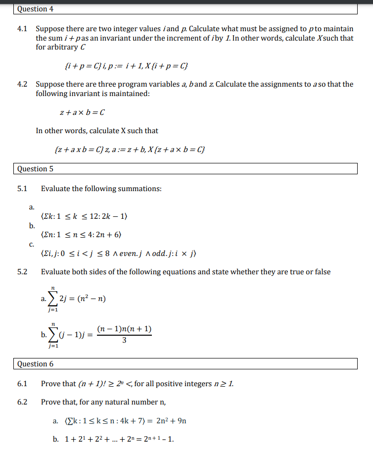 Solved 4.1 Suppose there are two integer values i and p. | Chegg.com