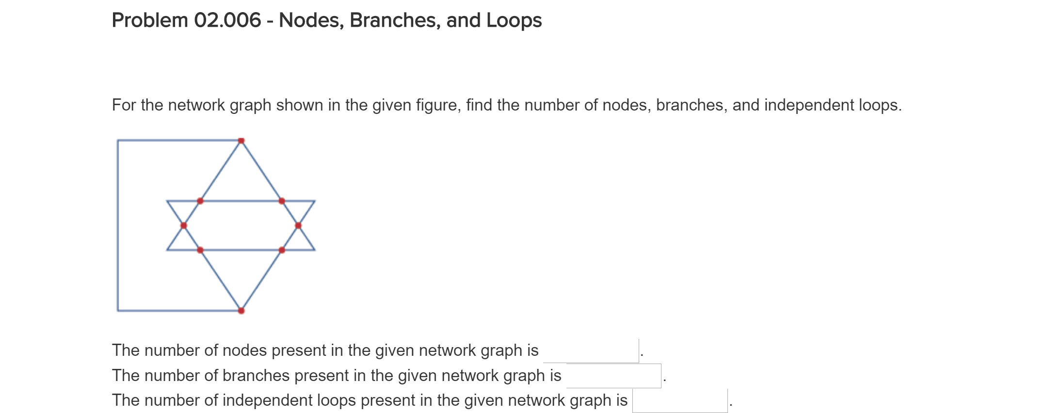 Solved Problem 02.006 - Nodes, Branches, and Loops For the | Chegg.com