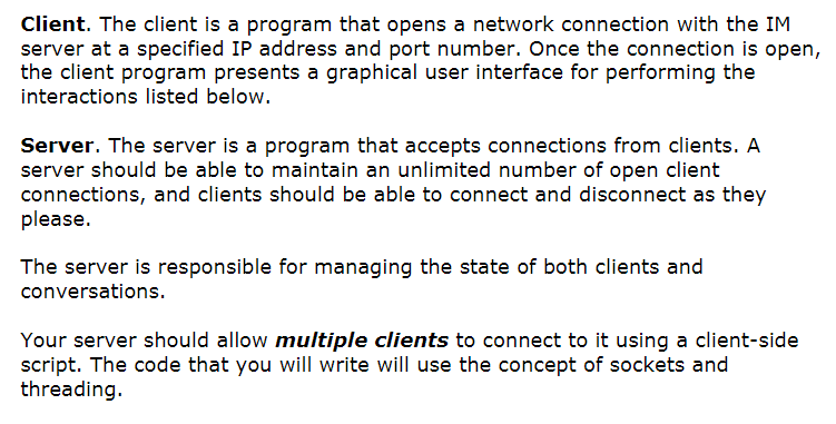 Solved In this project you are going to implement an instant | Chegg.com