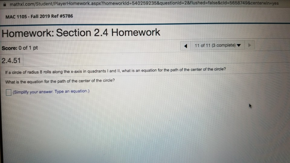 Solved mathxl.com/Student/Player | Chegg.com
