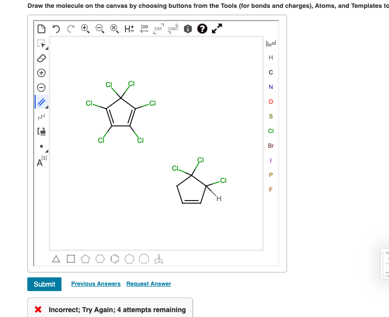 Solved Break bonds of chlordane to identify two | Chegg.com