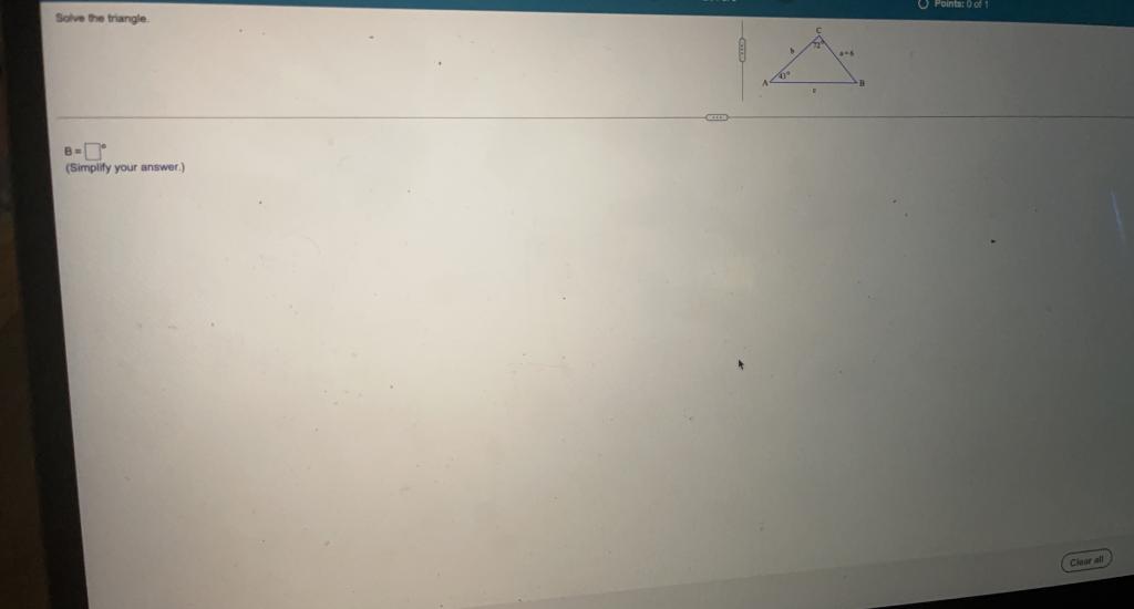 Solved O Pointat of Save the triangle (Simplify your answer) | Chegg.com